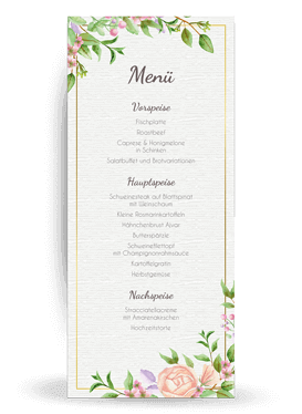 Menükarten selbst gestalten – Hochwertig & Edel